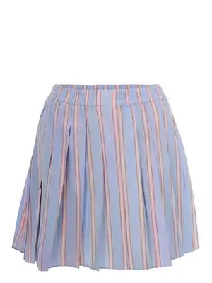 Lacoste Striped Pleated Skirt - Blue