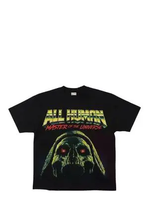 ALL HUMAN Distressed Graphic-print T-shirt - Black