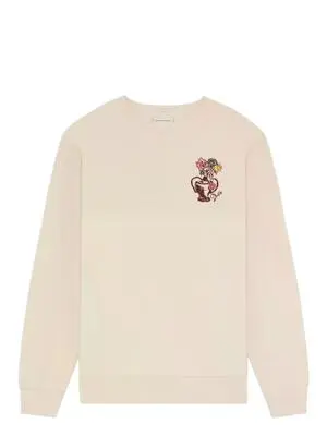 Drole De Monsieur Vase Havana Embroidered Sweater - Neutrals