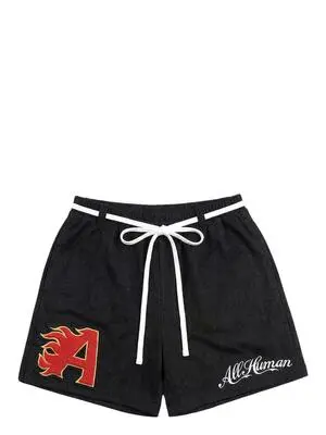 ALL HUMAN Cannonball Mesh Shorts - Black