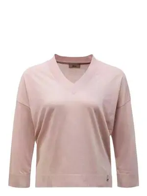 Herno V-neck Dropped-shoulder Sweater - Pink