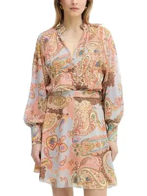Guess Paisley-print Mini Dress - Blue