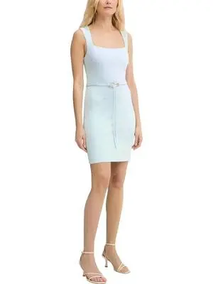 Guess Clea Square-neck Mini Dress - Blue