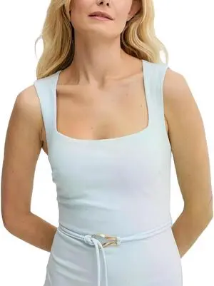 Guess Clea Square-neck Mini Dress - Blue