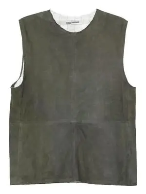 SONIA CARRASCO Suede Panelled Blouse - Green