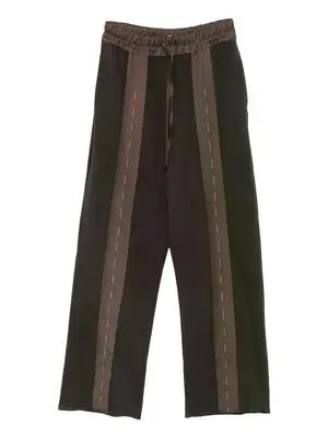 SONIA CARRASCO Contrast-panel Trousers - Brown