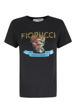 Fiorucci Print-detail Crew Neck T-shirt - Black