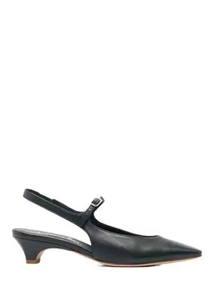 LORENA PAGGI Pointed-Toe Slingback Pumps Blue
