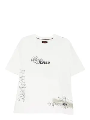 EVISU Graphic-print Logo-patch T-shirt - White