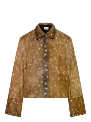 ST. AGNI Fawn-print Single-breasted Jacket - Brown