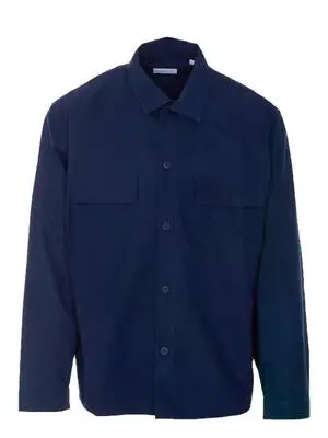 FAMILY FIRST Logo-embroidered Chest-pocket Jacket - Blue