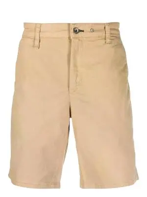Rag & Bone Straight Leg Cotton Shorts - Brown