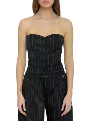 ANIYE BY Irina Pinstripe Top