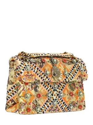 Kurt Geiger Kensington Crystal-embellished Shoulder Bag - Neutrals