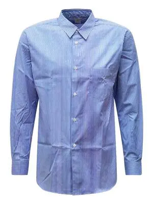 Comme Des Garçons Forever Button-down Striped Cotton Shirt - Blue