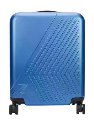 K-WAY Suitcase With Debossed Logo - Blue