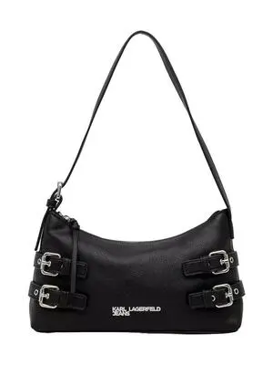 Karl Lagerfeld Logo-detail Buckled Tote - Black