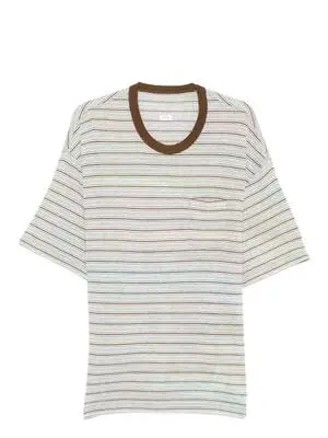 Visvim Mondo Border Striped T-shirt - Grey