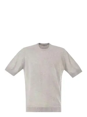 PT TORINO Ribbed-trim T-shirt - Grey