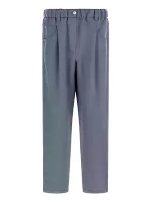 Brunello Cucinelli Trousers With Monili Detail - Blue