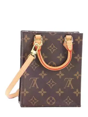 LOUIS VUITTON Petit Sac Plat Monogram Canvas - Brown