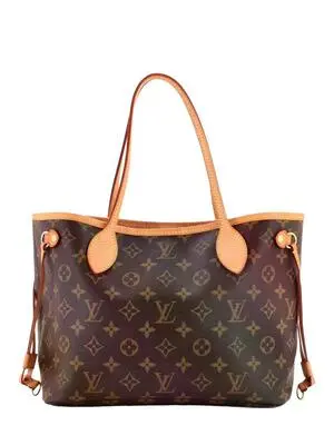 LOUIS VUITTON Neverfull Monogram Canvas Pm Tote Bag - Brown