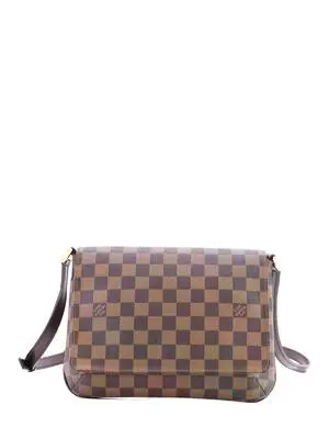 LOUIS VUITTON Musette Tango Damier Shoulder Bag - Brown