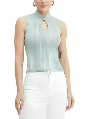 Guess Malia Ribbed-knit Top - Blue