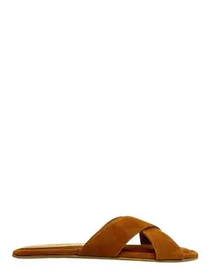 GIABORGHINI Hina Crossover-strap Sandals - Brown