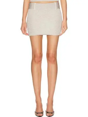 AYA MUSE Avel Metallic Skirt - Silver