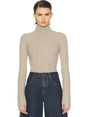 Alaïa Corset Bodysuit - Sable