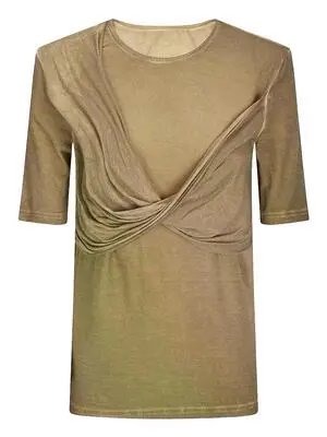 UMA WANG Twisted T-shirt - Brown