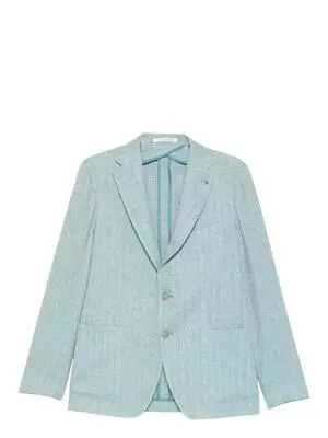 Tagliatore Herringbone-pattern Blazer - Blue