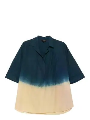 YAVI Dip-dye Short-sleeve Shirt - Blue