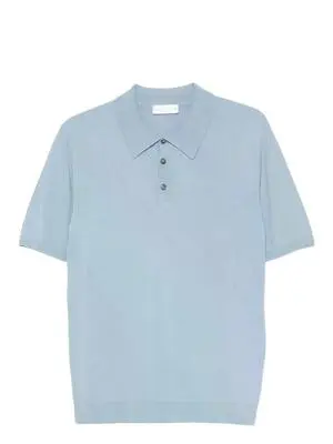 ROBERTO COLLINA Cotton Polo Shirt - Blue