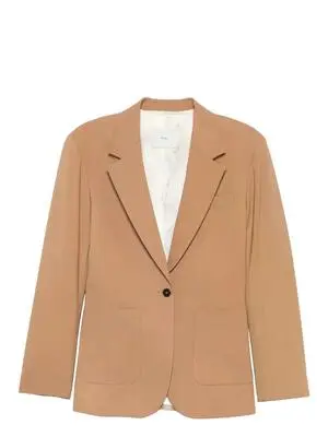 COVERT Single-breasted Patch-pocket Blazer - Brown