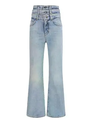 Fiorucci Triple Waistband Flared Jeans - Blue
