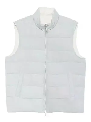 Eleventy Quilted Padded Gilet - Grey