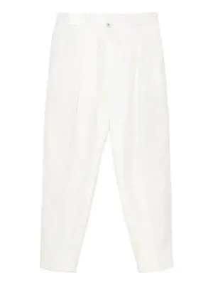 BRIGLIA 1949 Pleated Trousers With Elasticated Waistband - Neutrals