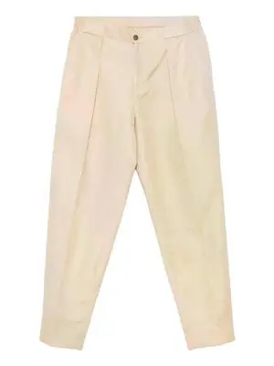 BRIGLIA 1949 Pleated Pressed-crease Trousers - Neutrals