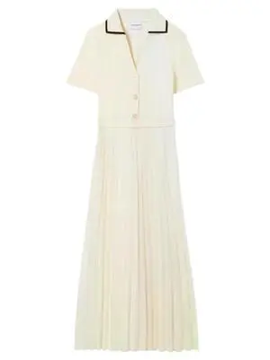 Claudie Pierlot Trompe-l'œil Bi-material Dress - Neutrals