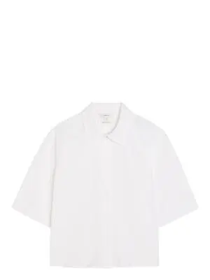 VINCE Scalloped Cotton Shirt