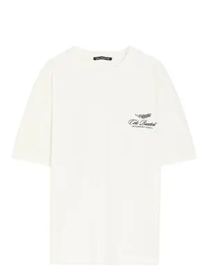 COLE BUXTON International Logo-embroidery Cotton T-shirt - White