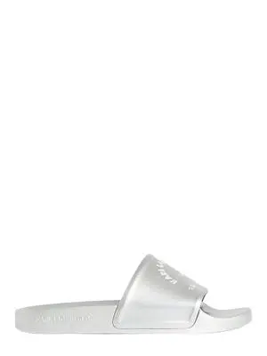 Karl Lagerfeld Kondo 2.0 Logo-print Slides - Silver