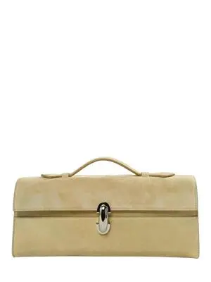 Savette Symmetry Suede Shoulder Bag Neutrals
