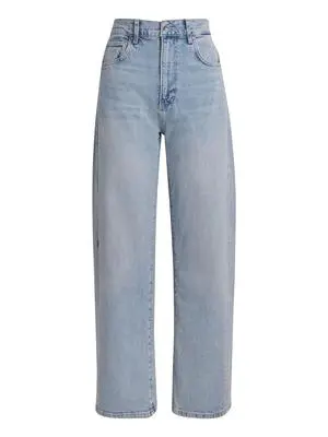 Paige Arellia Skimmer Barrel-Leg Jeans Blue