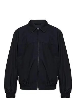 Comme Des Garçons Cotton Jacket With Collar - Navy Blue