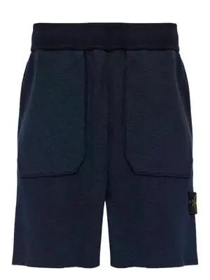 Stone Island Logo-patch Shorts - Blue