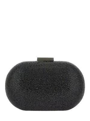 TWENTY FOURHAITCH Sunrise Rhinestone-embellished Clutch - Black