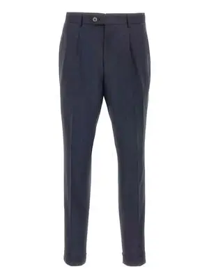 BOSS Pleated Straight-Leg Trousers